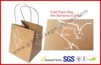 China Customized Craft Paper Packaging Bags Foil In Silver With Nylon Tape for sale