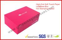 China Soft Touch Paper Luxury Gift Boxes Lid And Base With Foil In Gold EVA Insert for sale
