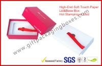 China Soft Touch Paper Luxury Gift Boxes Lid And Base With Foil In Gold EVA Insert for sale