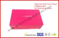 China Soft Touch Paper Luxury Gift Boxes Lid And Base With Foil In Gold EVA Insert for sale