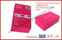 China Soft Touch Paper Luxury Gift Boxes Lid And Base With Foil In Gold EVA Insert for sale