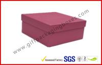 China Rigid Luxury Pink Gift Boxes Matt Lamination , jewelry gift boxes for sale