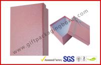 China Yellow Cosmetic Packaging Gift Box with Ribbon , cardboard gift boxes for sale