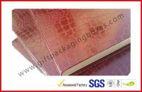 China Leather Magnetic Box Customized Crocodile Leather Paper  Satin Covered Foam for sale