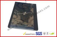 China Black Drawer Luxury Gift Boxes Foil  Logo In Silver With PVC Sleeve for sale