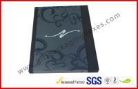 China Black Drawer Luxury Gift Boxes Foil  Logo In Silver With PVC Sleeve for sale