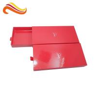 China Handmade Glossy Lamination Sliding Drawer Gift Box With Hot Stamping for sale