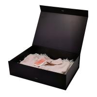 China 2mm Cardboard Paper Magnetic Packaging Boxes Garment Clothing Apparel Gift Black for sale