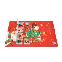 China Rectangular Cardboard Packaging Box Christmas Advent Calendar Glossy Lamination for sale