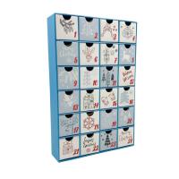 China Gift Paper Cardboard Christmas Candy Box Luxury Drawer Chocolate Advent Calendar Box for sale