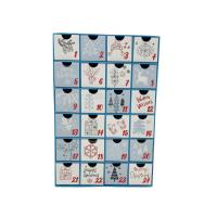 China Gift Paper Cardboard Christmas Candy Box Luxury Drawer Chocolate Advent Calendar Box for sale