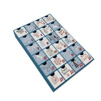 China Gift Paper Cardboard Christmas Candy Box Luxury Drawer Chocolate Advent Calendar Box for sale