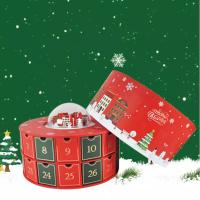 China Christmas Round Chocolate Paper Gift Box 157 Gsm With Dividers Matt Lamination for sale