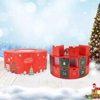 China Christmas Round Chocolate Paper Gift Box 157 Gsm With Dividers Matt Lamination for sale