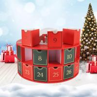 China Christmas Round Chocolate Paper Gift Box 157 Gsm With Dividers Matt Lamination for sale