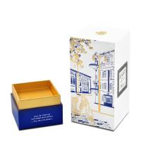 China Square Luxury Gift Packaging Box For Perfumes Bottle Black 1200 Gsm Cardboard for sale