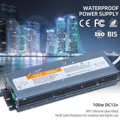 China 8.3A 24V 12V 100W LED Power Supply Waterproof IP67 LED Driver for sale