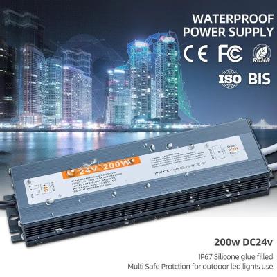 China 16.7A 200 Watt Led Power Supply 24V IP67 For LED Modules Strip Light for sale