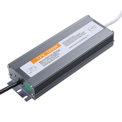 China 12V 100W IP67 Mini LED Power Supply Slim For Neon Flex Light for sale