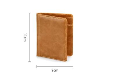 China Factory Hot Sale Minimalist RFID Custom Polyester and Genuine Leather Mens Wallet for sale