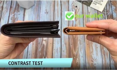 China Hot Sale Minimalist RFID Custom Bifold Slim Leather Mens Wallet for sale