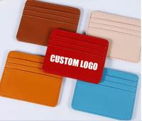 China Wholesale Custom Slim Leather Card Holder Rfid Blocking Card Holder Wallets for sale