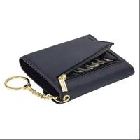 China Fashionable Design Custom Logo Keychain Compact Female Card Wallet for sale