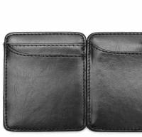 China OEM slim front pocket elastic band cash clip wallet men's magic wallet for sale