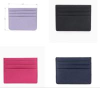 China Colorful Saffiano Leather Wallets PU Leather Cardholder Custom Debossed Stamp Logo Card Holder for sale