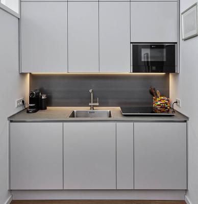 China Modern Style Matt Finish Melamine Kitchen Cabinet For Apartment for sale