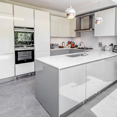 China Plastic Acrylic Kitchen Cabinet Home Modern High Gloss Prefab Kitchen Unit for sale