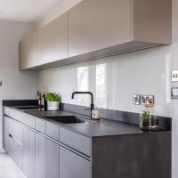 China Customized Matt Lacquer Kitchen Cabinets Modern Style Kitchen Cabinets Designs for sale