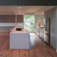 China Metallic Grey PVC Kitchen Cabinet Modern Modular Wood for sale