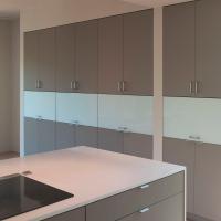 China Metallic Grey PVC Kitchen Cabinet Modern Modular Wood for sale