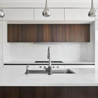 China High Gloss Lacquer Kitchen Cabinet 18mm Waterproof Plywood Board L Shaped with Island for sale