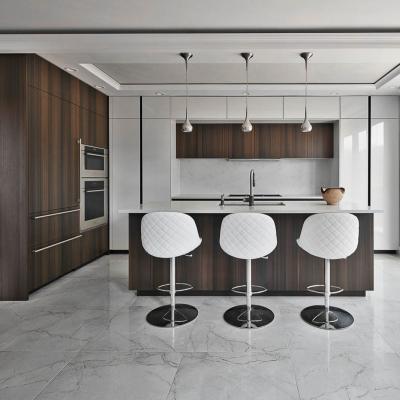 China High Gloss Lacquer Kitchen Cabinet 18mm Waterproof Plywood Board L Shaped with Island for sale