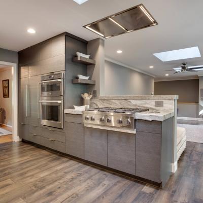 China RTA Modern Grey Solid Wood Sink Lazy Susan Base Cabinets for sale