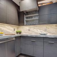 China RTA Modern Grey Solid Wood Sink Lazy Susan Base Cabinets for sale