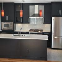 China Modern Black Lacquer Kitchen Cabinet Natural Maple Shaker Kitchen for sale