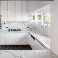 China Luxury Plywood Custom PVC White Modular Kitchen Cabinets for sale
