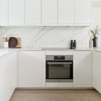 China Handless Plywood PVC Kitchen Cabinet Modern Modular for sale