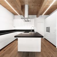 China White Gloss Acrylic U Shaped Kitchen Modern Cabinet Set Modular for sale