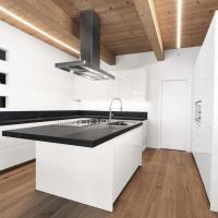 China White Gloss Acrylic U Shaped Kitchen Modern Cabinet Set Modular for sale