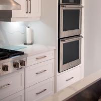 China OEM White Shaker Lacquer Kitchen Cabinets 18mm Carcass Custom Sizes for Modern Kitchen for sale