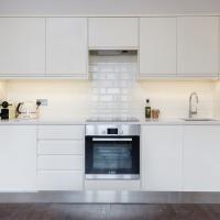 China I Shaped Small Wooden Kitchen Cabinets White Melamine Cupboard for sale