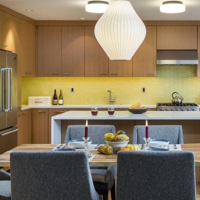 China OEM Custom Wooden Grain Solid Wood Kitchen Island Cabinet with Sink 18mm Plywood for sale