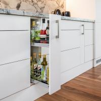 China White Black Lacquer Kitchen Cabinets Furniture Pantry Cabinet for sale