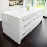 China Australian Acrylic Kitchen Cabinet Full Flat Pack High End Painting Glossy White for sale