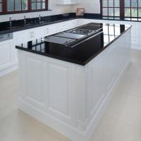 China White Solid Wood Kitchen Cabinet Customized European Style for sale