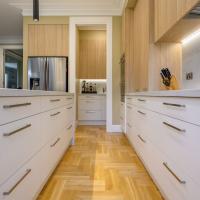 China Grain Kitchen Cabinets Island White Melamine  Modern Wood Kitchen Cabinets for sale